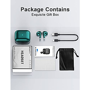 Myinnov Wireless Earbuds, Bluetooth 5.3 Ear Buds Touch Control with in-Ear Built-in Microphone Deed Bass Headphones,Premium Stereo Earphones IPX6 Waterproof Headset for Sport