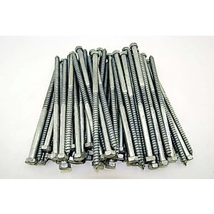 (25) Galvanized Hex Head 3/8 x 8 Lag Bolts Wood Screws