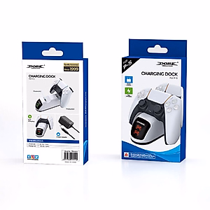 PS5 Controller Charger, Playstation 5 Dual Sense Charger Station with 5V 3A Power Adapter, Playstation 5 accessories