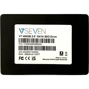 V7 V7SSD480GBS25U 480 GB Solid State Drive - 2.5" Internal - SATA (SATA/600) - TAA Compliant