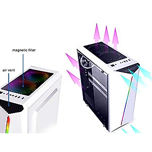 Bgears b-Vigor RGB Mid Tower with Front RGB Light and Side Tempered Glass (Fan Sold Separately))