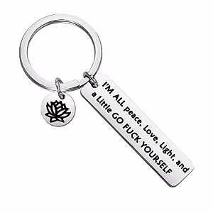 TGBJE I’m All Peace Love Light Yoga Gift Friend Gift Vulgar Gift Yoga Mandala Gift Yoga Coach Gift (Peace Love Light)