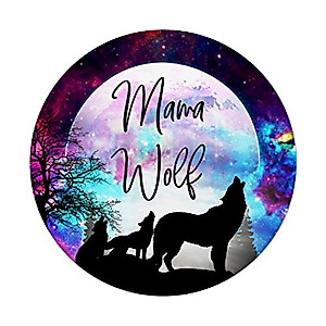 Mama Wolf Two Cubs - Moonlight Wolf Animal Love Gift