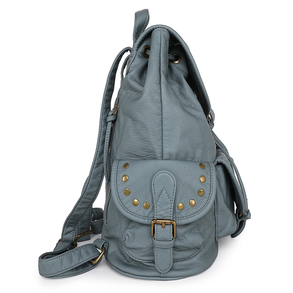 Montana West Backpack Purse for Women Soft Washed Leather Drawstring Casual Travel Large Backpacks