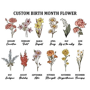 Personalized Birth Flower Tumbler Topper, 40 30 64 oz Personalized Tumbler Topper Tumbler Cup Accessory Name Plate