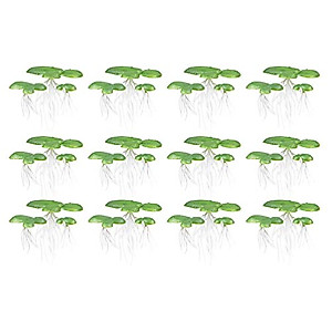 balacoo 36pcs Fish Tank Plant with Root Aquarium Floating Plants Artificial Aquarium Plants Fish Tank Plant Decorations Water Plants Ornament for Fish Tank Landscape Decor