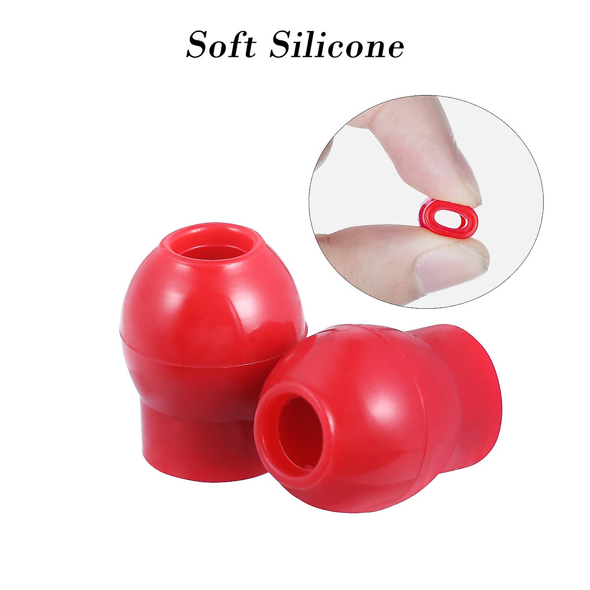 BBTO 36 Pieces Replacement Ear Tips for Stethoscopes, Universal Soft-Sealing Earbuds, 30 Pieces Colored and 6 Pieces Transparent (Rainbow Color)