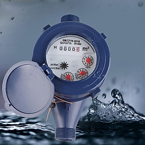 Plastic Cold Water Meter, DN15 Garden Home Water Flow Meter Cold Water Meter Single Water Flow Wet Table Measuring Tool