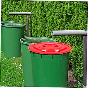 SOESFOUFU Trash Can Trash Can Cover Outdoor Trash Cans Portable Large Trash Cans Trash Can Lids Litter Boxes Bins Large Waste Bin Lid Plastic Garbage Can Lid Red