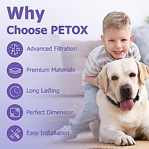 FLT4850PT HEPA Filter B Replacement Compatible with AC4825 AC4300 AC4800 AC4900 AC4850, 4 True HEPA Filters & 8 Activated Carbon Pre-Filters, Pet Pure Version, Purple