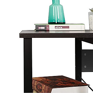 Computer Desk, Computer Desk with Shelves, 55 inches Office Desk with 4 Storage Shelves, Large Space Home Office Desks Trestle Desk Workstations, Modern Desk Writing Desk for Home Office (Black)