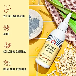 First Aid Beauty FAB Anti-Dandruff Scalp Treatment – Fights Dandruff, Instantly Soothes Dry Scalp – 3 oz