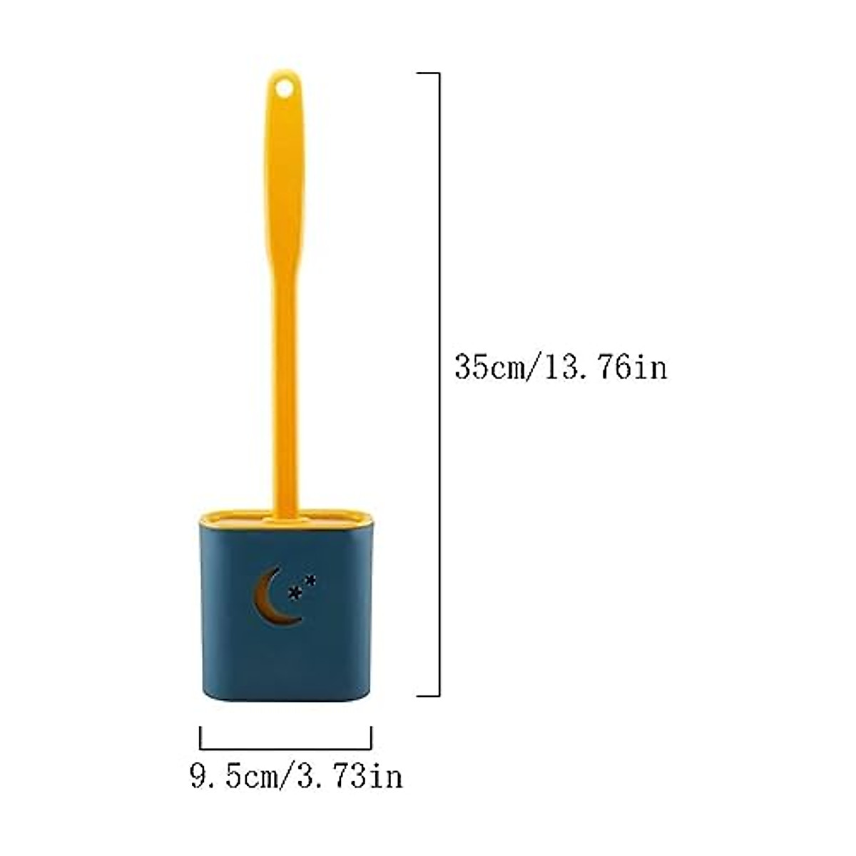 Compact Brush Toilet Brush Silicone Brush Head Toilet Cleaner Brush Home Bathroom Toilet Bowl Brush and Holder Set