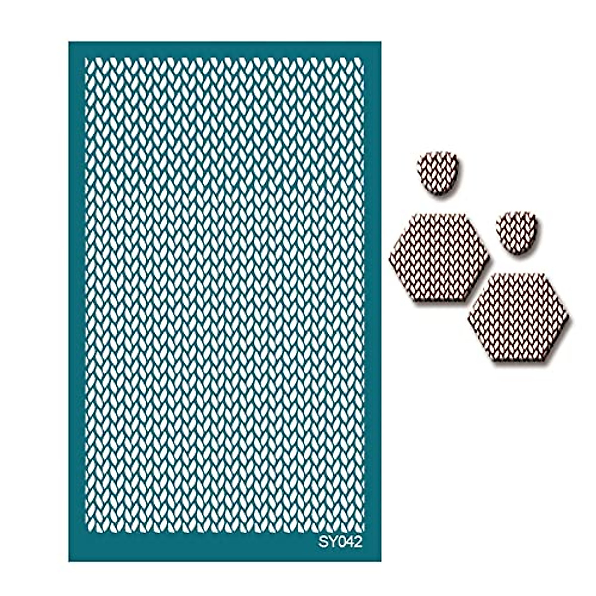 6Pcs Polymer Clay Silk Screen - Silk Screen Stencils for Polymer Clay - Reusable Silkscreen Print Kit Printing on Clay Jewelry Clay Earrings Silkscreen Stencil for Polymer Clay Earrings Jewelry