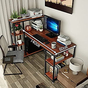 DEWEL Computer Desk with Drawer, 47” Executive Desk Office Writing Desk PC Laptop Workstation Space-Saving Study Desk with Storage for Home Office Study