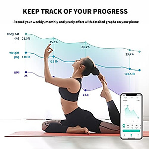 Body Fat Scale, Posture Extra Large Display Digital Bathroom Wireless Weight Scale Composition Analyzer with Heart Rate Heart Index & Body Shape Index with Free APP 400Lb Black