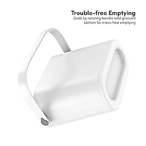 QUALIAZERO Multi-Purpose Countertop Compost Bin | 4L / 1 Gal ABS Plastic Slim Shape | Trash Can with Gray Lid | (4L / 1 Gal, Gray)