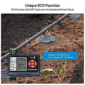DEWENWILS Sprinkler Timer, Water Timer for Garden Hose, Programmable Hose Timer Automatic Faucet Watering Irrigation Timer for Yard Lawn, Manual Rain Delay Mode, Low Battery Warning