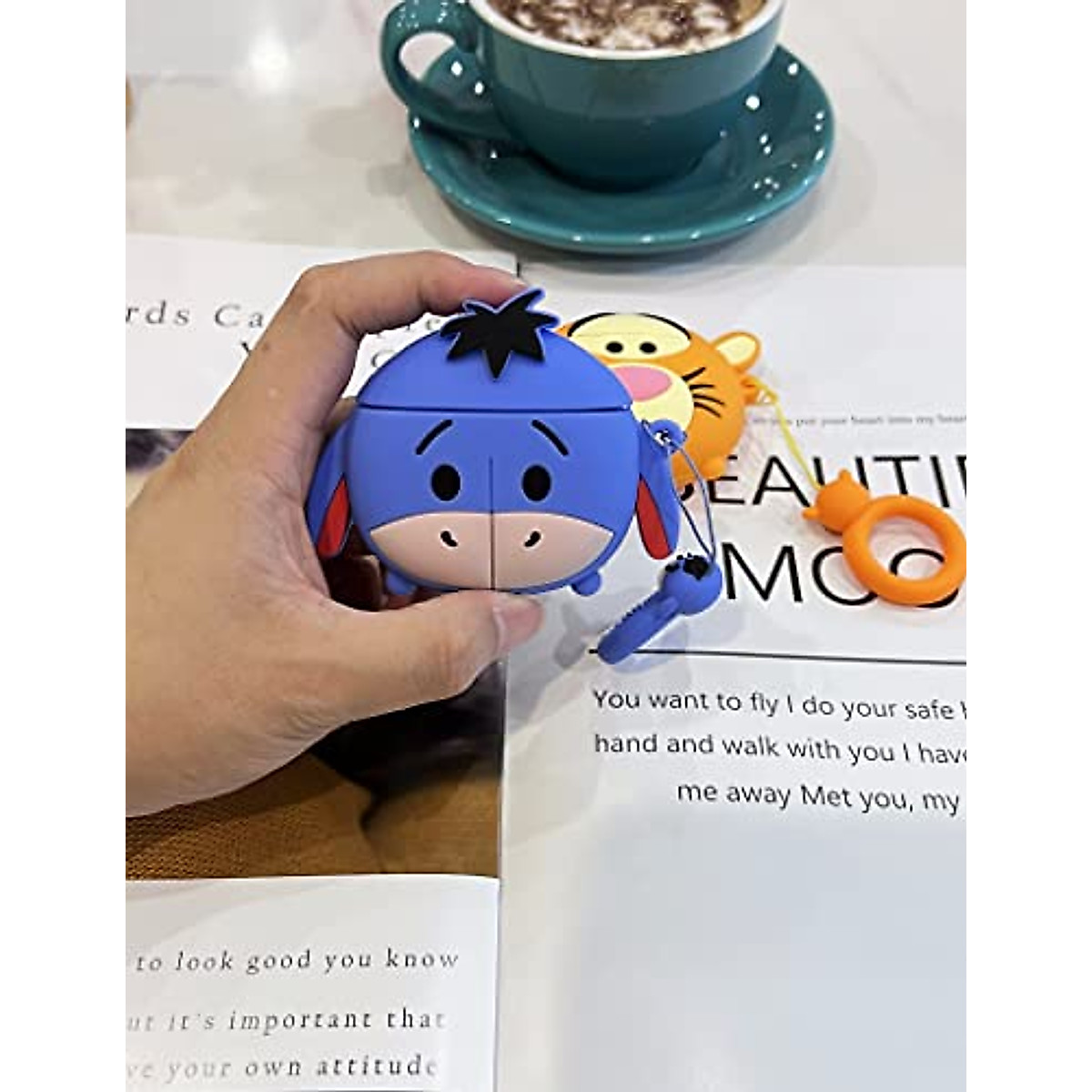 Cartoon Case for Apple AirPods 2/1 AirPods Case Adorable Cover 3D Protective Cases Shockproof Silicone Shell Anti-Fall Cover for AirPods Charging Cute Case (AirPods 2/1, Cute Donkey)