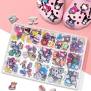 Shoe Charm Holder, Portable Shoe Decoration Storage Box Fit Croc Charms, Shoe Charms Organizer For Sandals, Sneakers