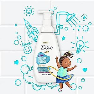 Dove Foaming Body Wash 4 Count For Kids Cotton Candy Hypoallergenic Skin Care, 13.5 Fl Oz