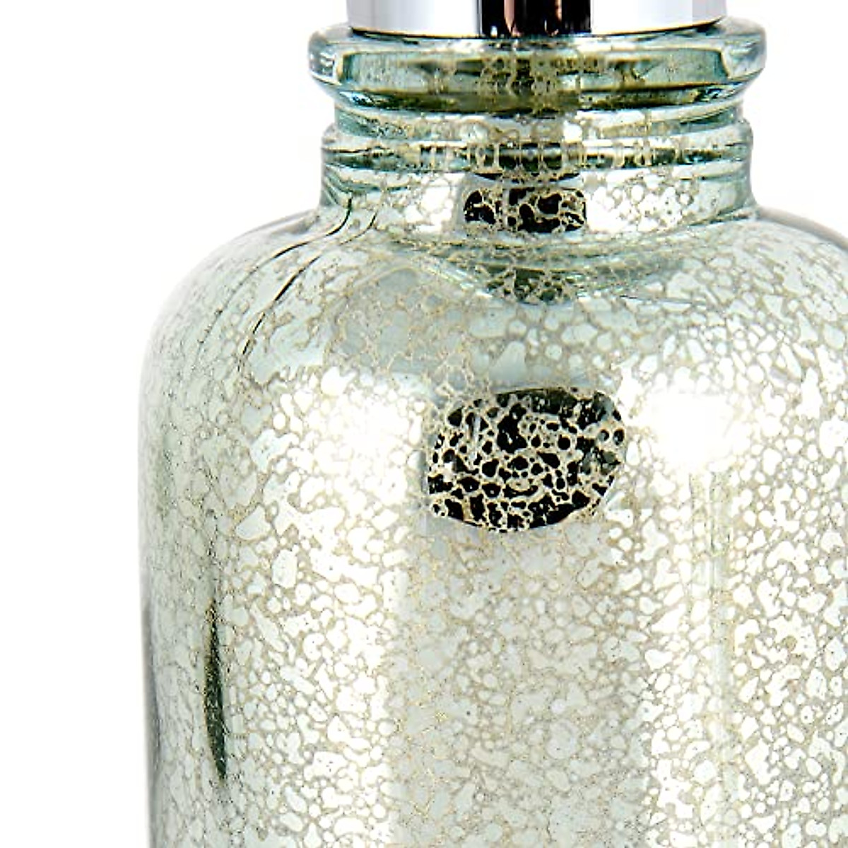 Allure Home Creation Athena 4-Piece Glass Bathroom Accessory Set Turquoise Blue w/Metallic Silver Accents