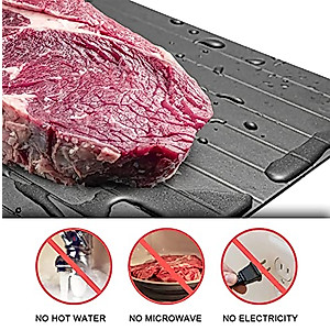 Quick Thaw Plate - Frozen Food Steak Meat Vegetable Fruit Natural Quick Thaw Pad Fast and Safe No Microwave or Hot Water Required Kitchen Supplies