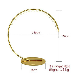 HIYOUGO Heavy Duty Portable Clothing Rack - Commercial Grade Metal Garment Rack with Stable Base for Hanging Clothes, Round C-Style Rack for Boutiques and Clothing Displays