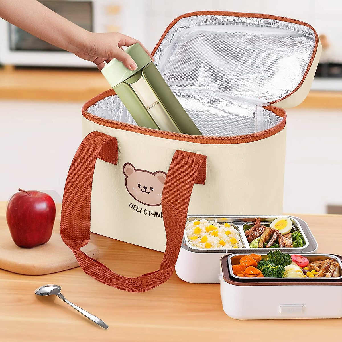 Gvoco Insulated Lunch Bag for Women- Cute Lunch Bags for Women with Stylish Design - Womens Lunch Bag Perfect for Work、Picnic and Travel, Cute Lunch Box for Women Small Lunch Bag