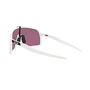 Oakley Men's Oo9406 Sutro Rectangular Sunglasses, Matte White/Prizm Road, 37 mm