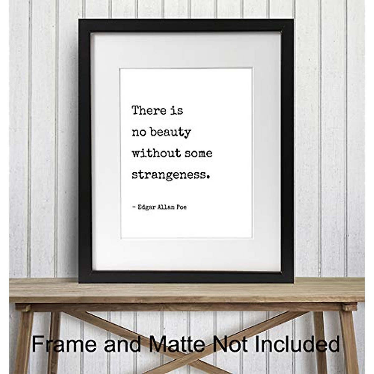 Edgar Allen Poe Decor - 8x10 Quote - Art Wall Art Picture Poster, Room Decoration for Home, Office, Apartment, Living Room, Bedroom, Bathroom - Gift for Goth Gothic Poetry Fans