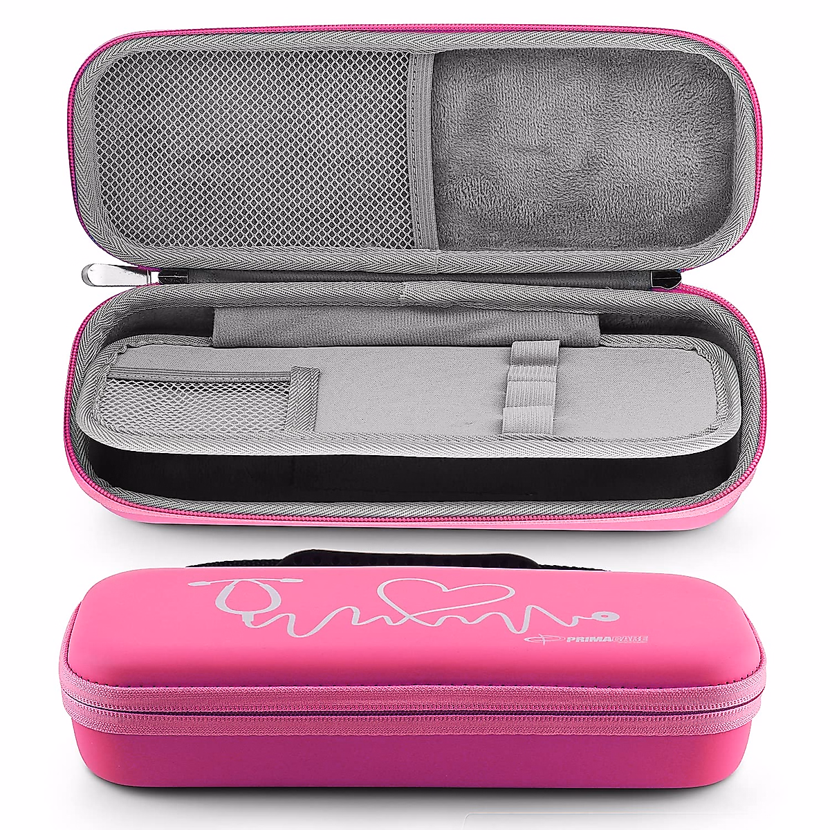 Primacare KB-9297-PK Pink Stethoscope Case, Supplies NOT Included, for Stethoscopes and Medical Supplies, Multiple Compartments, Portable and Lightweight First Aid Kit Bag, Accessories for Nurses