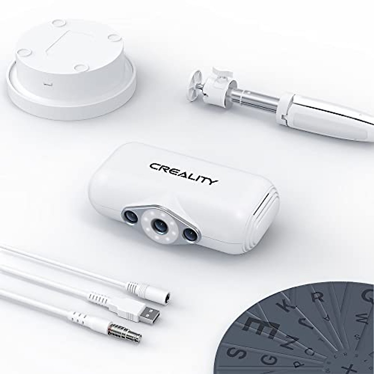 Creality CR Scan Lizard 3D Scanner Luxury Kit, 0.05 MM Accuracy & 10 FPS scan Speed 3D Scanner for 3D Printing & Modeling, Aviation-Grade Aluminum Plug, Handheld/Turntable Modes No-Marker Scanning