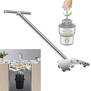 Garbage Disposer Unjamming Wrench Compatible With all Waste King & Moen Garbage Disposals Used to Remove any Blockage or Debris Above The Sink Silver