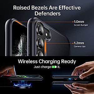 Meifigno Magic Series Samsung Galaxy S23 Plus 6.6" Case - Military Grade Drop Protection, Silky Touch Translucent Matte, Black