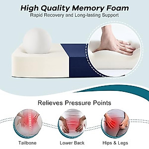 Basic Beyond Outdoor Chair Cushions for Patio Furniture, Waterproof Outdoor Cushions, Square Corner Patio Chair Cushions Set of 4 with Ties, 18.5"x16"x3", Navy