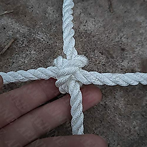 AEINNE Safety Netting for Fall Prevention, Safety Netting for Stairs Kids Balcony Safety Net Patio Child Rope Netting Bannister Fence Railings Children Protective Protection Nylon Cargo Nets, White