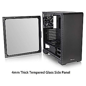 Thermaltake S300 Tempered Glass Edition ATX Mid-Tower Computer Case with 120mm Rear Fan Pre-Installed CA-1P5-00M1WN-00