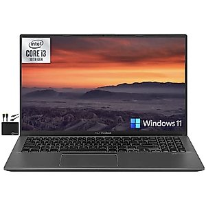 2022 Newest ASUS VivoBook 15.6" HD Business Thin Laptop, Intel 10th Gen i3-1005G1 (Upto 3.4GHz, Beat i5-8250U), 12GB RAM, 256GB PCIe SSD, HD Graphic, Bluetooth,HD Webcam,Win 11 Home +MarxsolCables