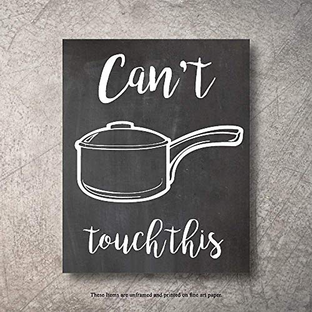 Home Decor Funny Gift 6 Kitchen Wall Art Prints Kitchenware with Sayings Unframed Farmhouse Home Office organization Signs Bar Accessories Decorations sets white house Deco Kitchen Decor (5"x7")