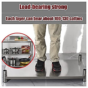 Stainless Steel Workbench, Kitchen Prep Table, Stainless Steal Table, Food Prep Stainless Steel Table, Commercial Heavy Duty Food Prep Worktable With, For Hotel, Home, Restaurant Kitchen ( Color : The