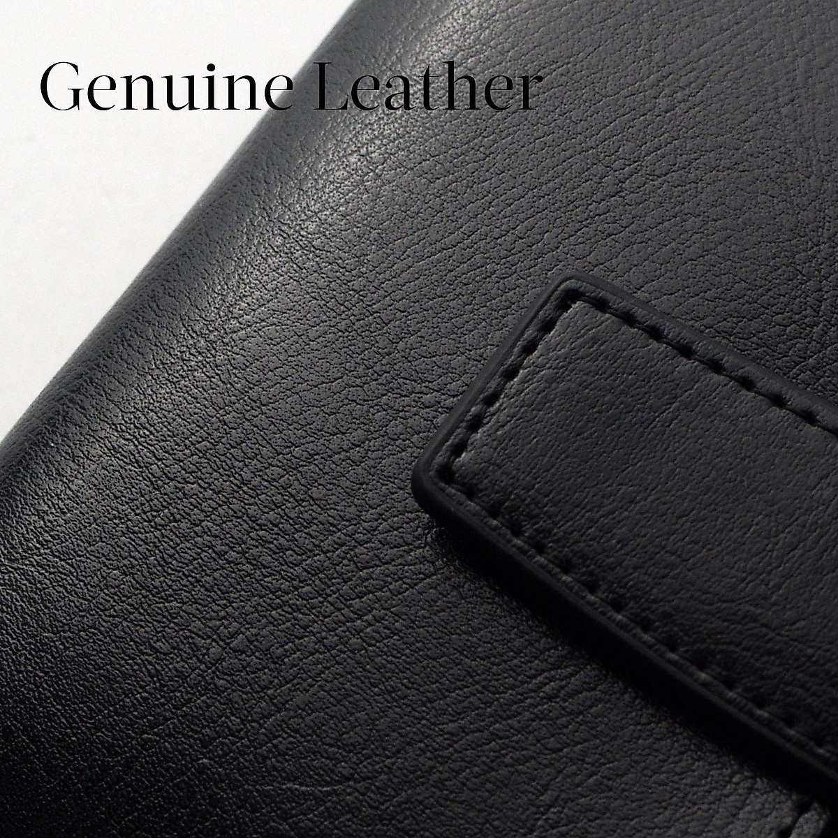 Bveyzi Women's Small Leather RFID Blocking Bifold Zipper Pocket Wallet Ladies Credit Card Slots Purse with id Window(Black)