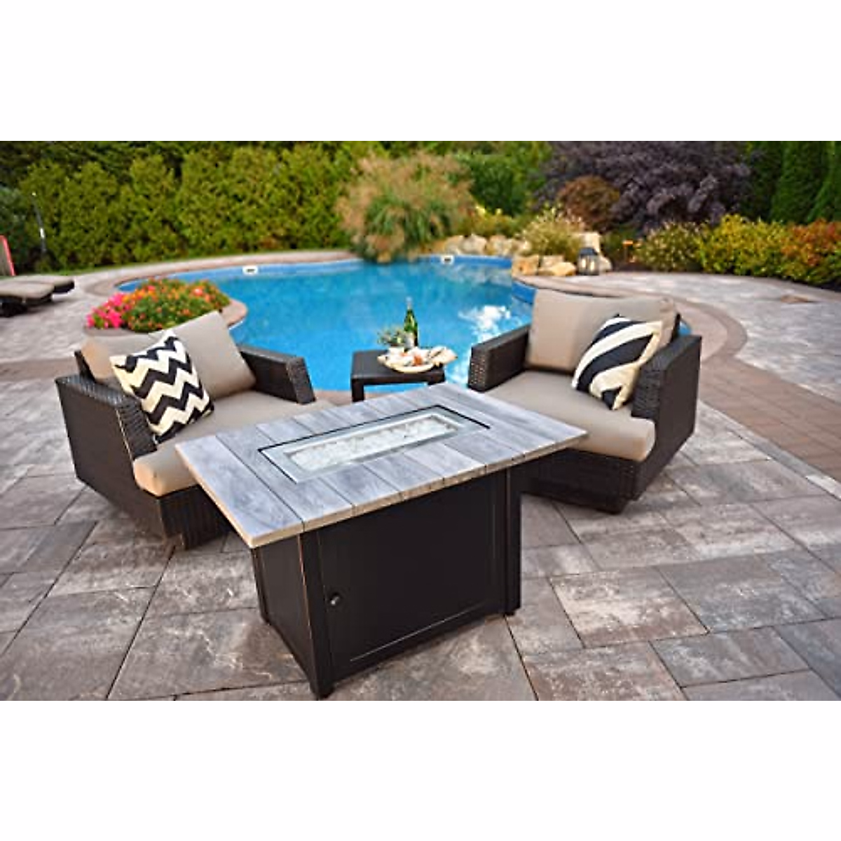 Endless Summer Gas Outdoor Fire Pit Gad17104es Rustic Square Steel