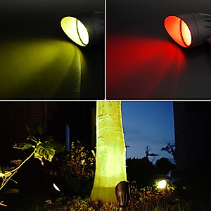 GOODSMANN Color Filter 3 PCS Transparent Lenses 2 Inch Correction Lens for MR16 Bulbs Low Voltage Outdoor Landscape Decorate Lighting 3520 (Red)