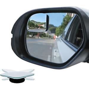 LivTee UTV Rear View Mirror, Fan HD Glass with wide angle Adjustable Stick Compatible with Polaris Motorbike Scooter Quad Cruiser Off Road