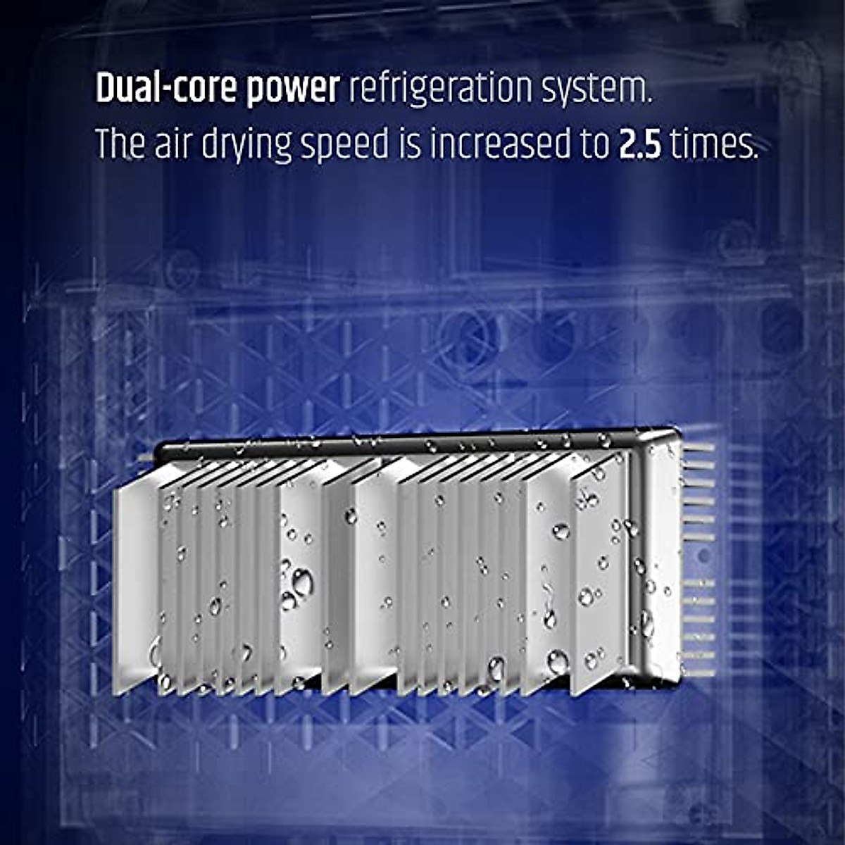 ChameTek Quiet Dehumidifier with Drain Hose for Bedroom Bathroom Basements Garage RV Smart Shut Off 80 OZ 530 Sq.Ft Dual-core Power and Small Space