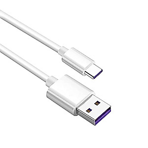 USB Type C Cable 5A Fast Charging 3FT, USB C to USB A Charger Cord Support QC 3.0 USB 2.0 480Mbps Data Transfer Compatible with Galaxy S10 S9 S21, Note 10 9,Other USB-C Device ect.-White