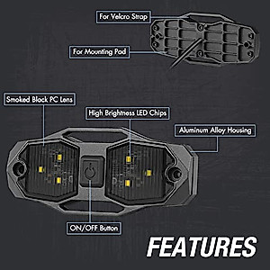 ACEC SHOP UTV Dome Light 12V Universal Roll Bar Mount LED Dome Light UTV Interior Light Utility Roll Cage Dome Light Map Light Courtesy Light for UTV Polaris RZR Ranger SxS Jeep Truck