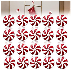2024 New Halloween Christmas Acrylic Silicone Red and White Candy Cabinet Knob Covers Pack of 20 for Various Kitchen Cabinet Knob Covers Living Room Bedroom Cabinet Knob Covers (20 PCS)