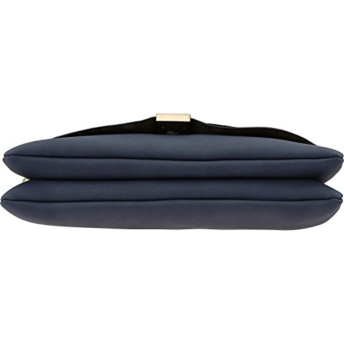 B BRENTANO Vegan Fashion Double-Flap Wristlet Clutch Crossbody Handbag (Navy(N))